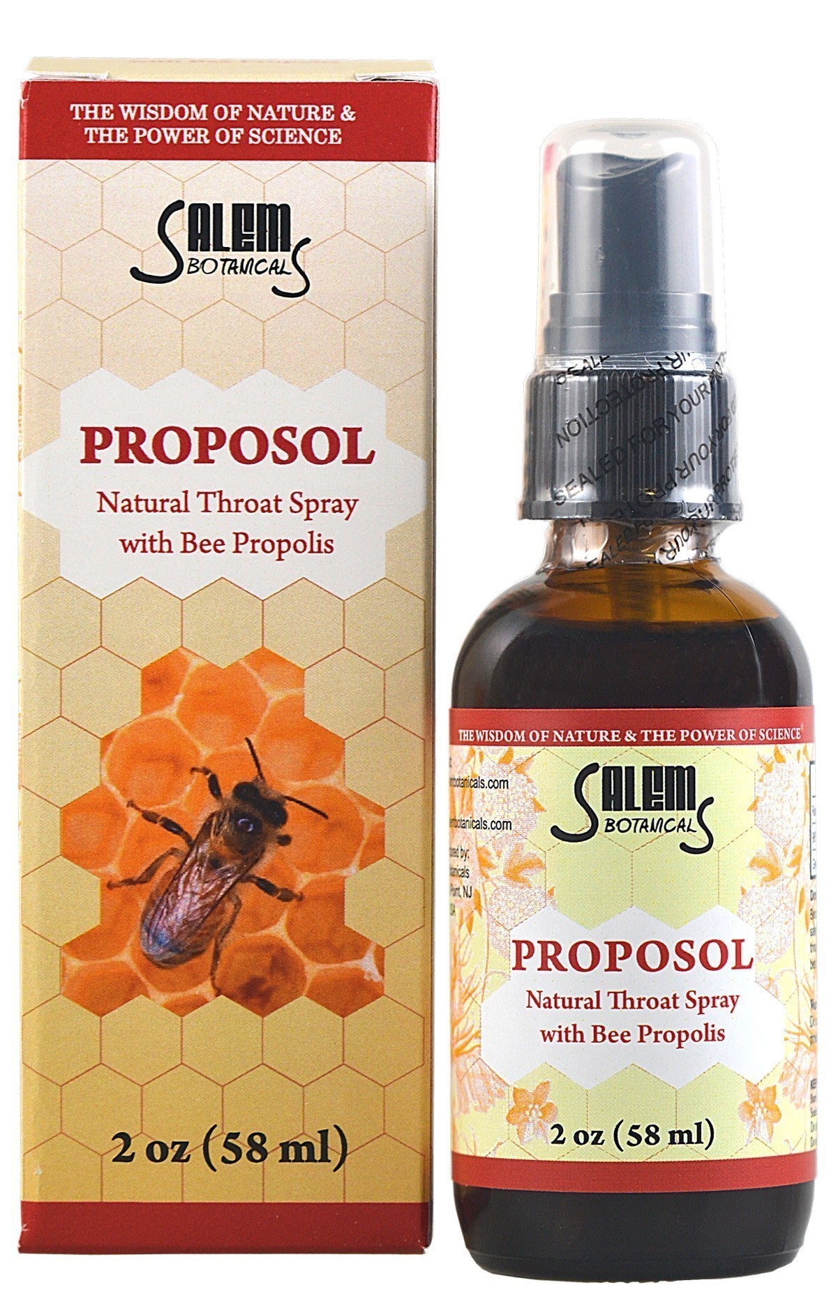 Salem Botanicals Proposol Natural Throat Spray with Bee Propolis 58ml ...