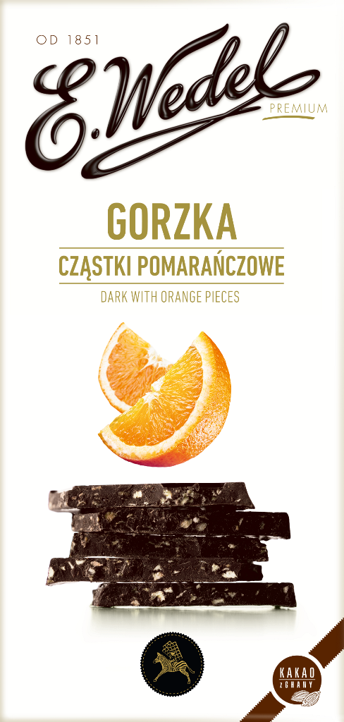 Wedel Dark Chocolate W/ Orange Pie 100g – Zdrowie & Uroda