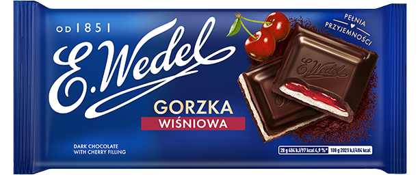Wedel Dark Chocolate with Cherry Filling 100 g – Zdrowie & Uroda