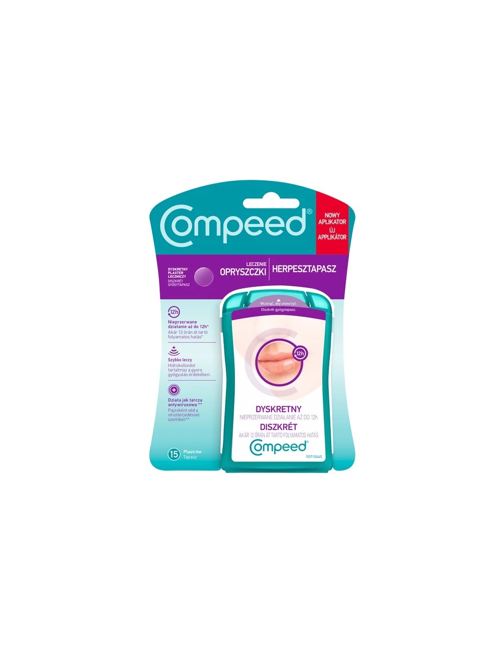 Compeed Invisible Cold Sore Patch 15 per pack, Up to 12 hours non-stop – Zdrowie & Uroda