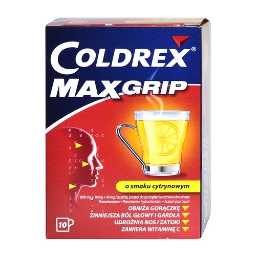 COLDREX MAXGRIP lemon flavor x 10 sachets – Zdrowie & Uroda
